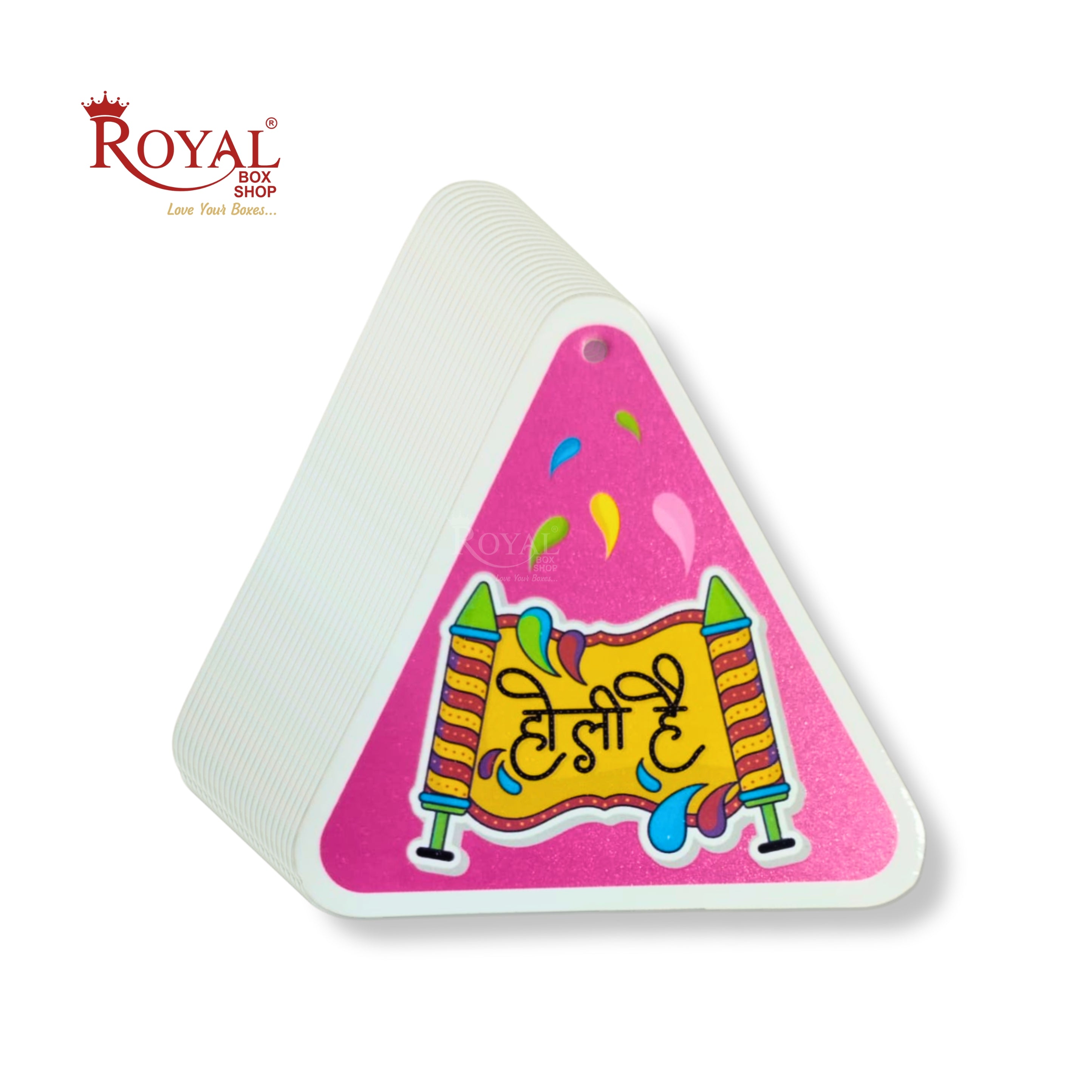 Holi Gift Tags | Design-4 | 3.25x3.25 Inches | Pack of 50pcs – Royal ...