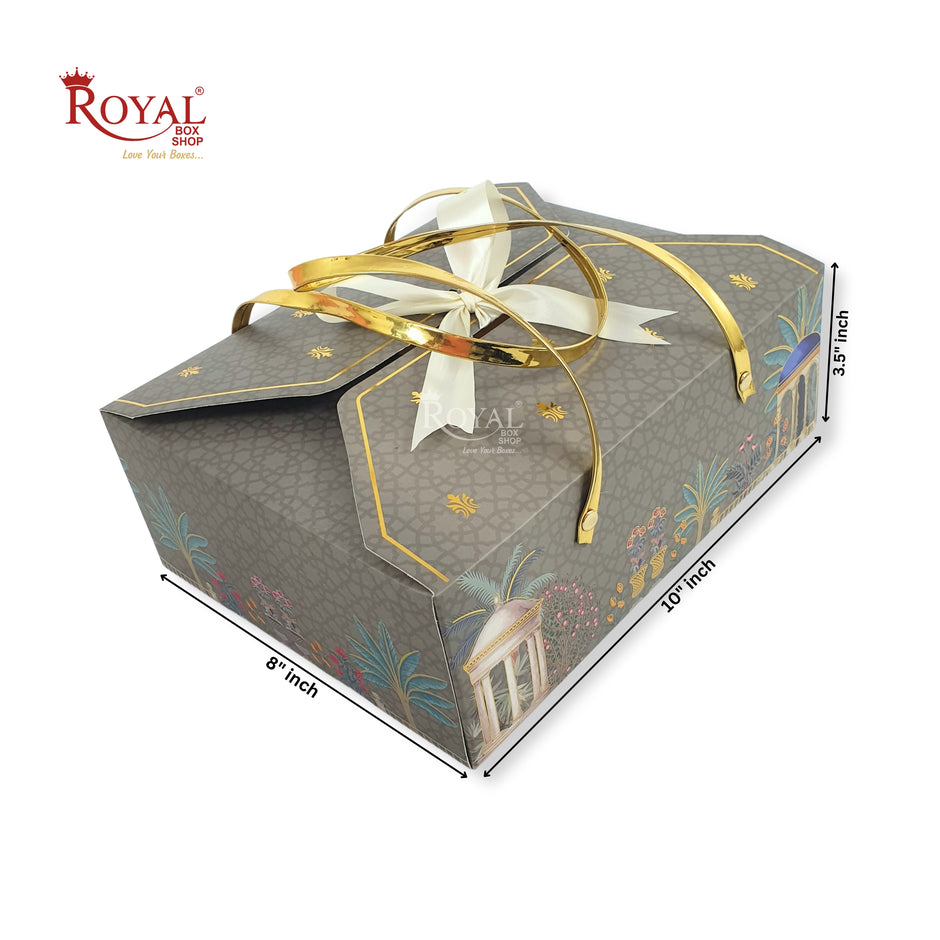 RoyalBoxShop® 5-Window Gift Box I 8x8x10 Inch I Blue Check I Perfect f ...
