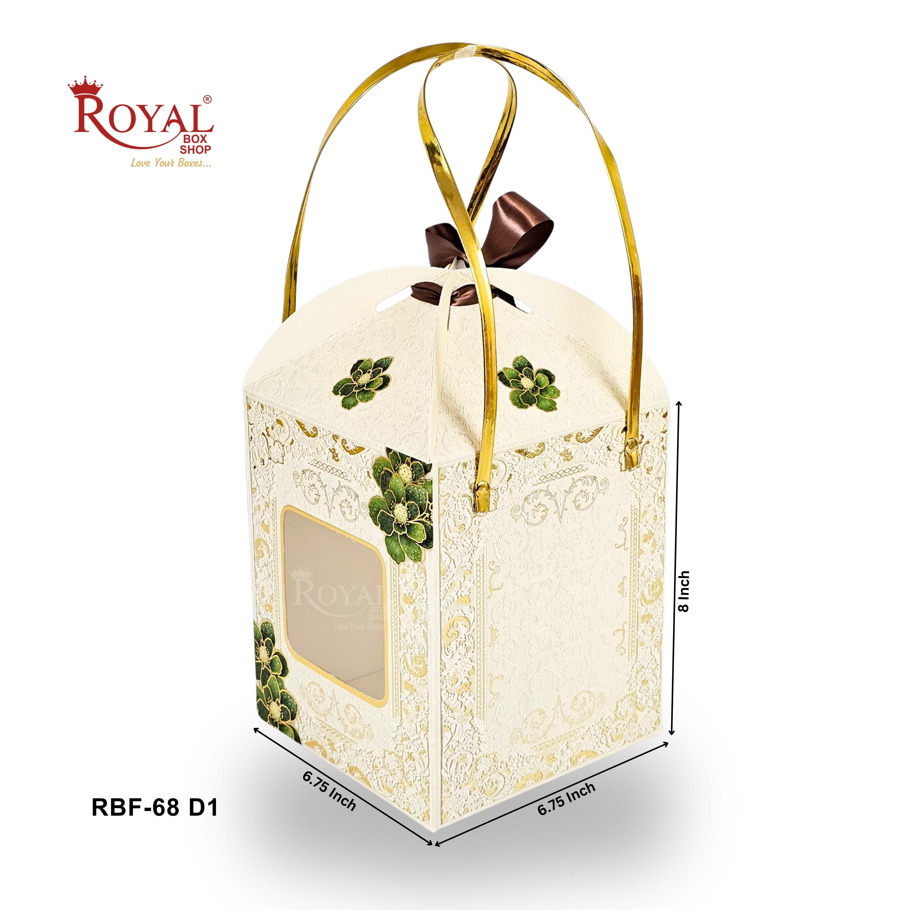 Royal Box Shop® Premium Floral Gift Hamper Box with Handle & Window I 6 ...